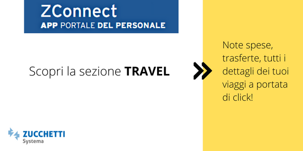 App ZConnect - Come funziona il "Travel" - Trasferte e Note Spese